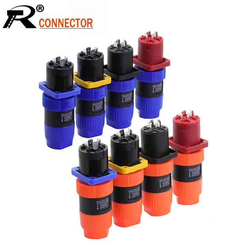 50Sets/100pcs 4Pin NL4FC Speaker Power Amplifier Connector Male Plug+ ...