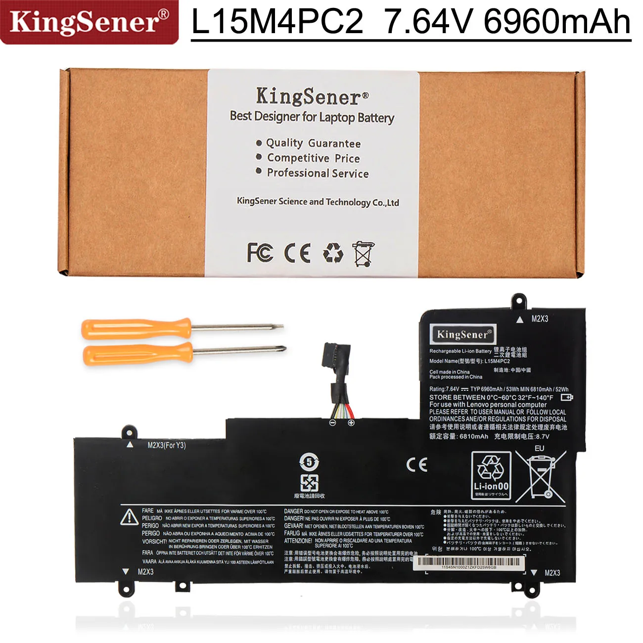 Kingsener L15m4pc2 L15l4pc2 Laptop Battery For Lenovo Yoga 710-14isk ...