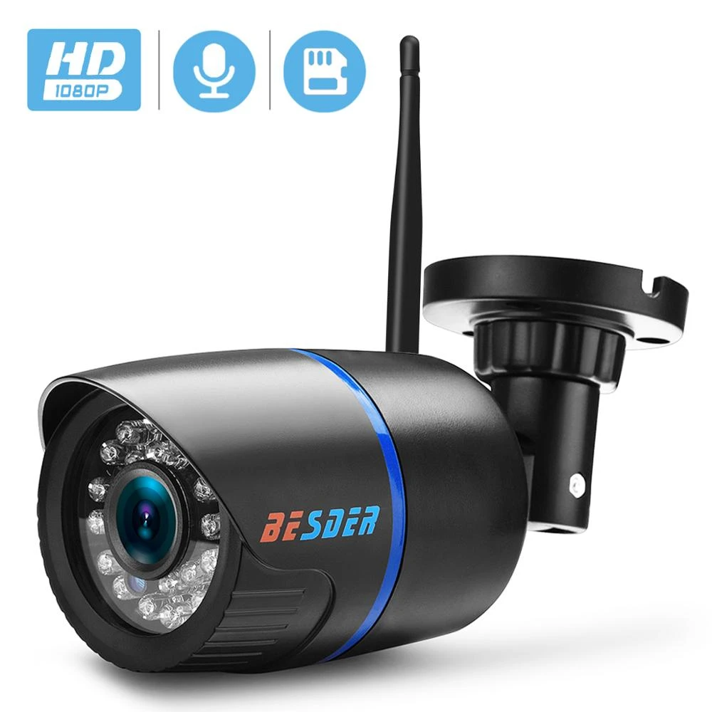 Besder Audio 1080p Wireless Ip Cctv Security Camera Black Waterptoof ...