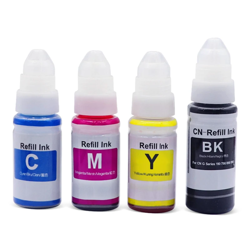 5pc 2BK/C/M/Y GI490 GI 490 Dye Bulk Ink Compatible For Canon Pixma ...
