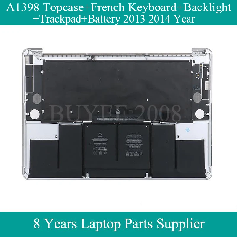 Top-Case-Assembly-For-Macbook-A1398-Topcase-Azerty-French-Keyboard ...