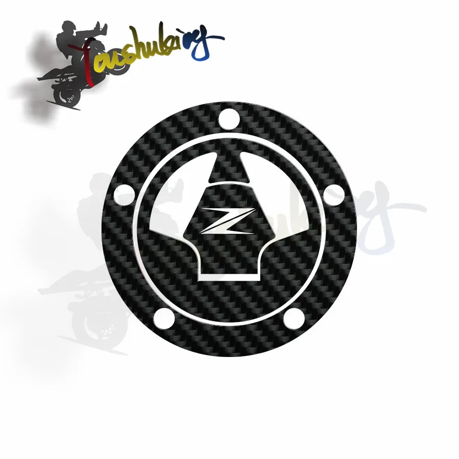 3D Carbon Fiber Tank Gas Cap Pad Filler Cover Sticker Decals Fit Z1000 ...
