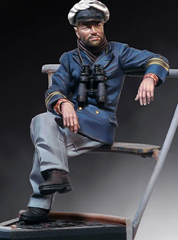 Resin Figure 1/18 Ancient Man Officer Sit Model Unassambled Unpainted ...