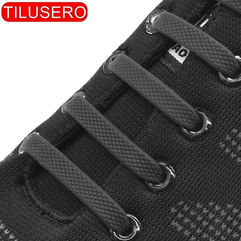 Silicone Elastic Shoelaces Special No Tie Shoelace Lacing Kids Adult ...