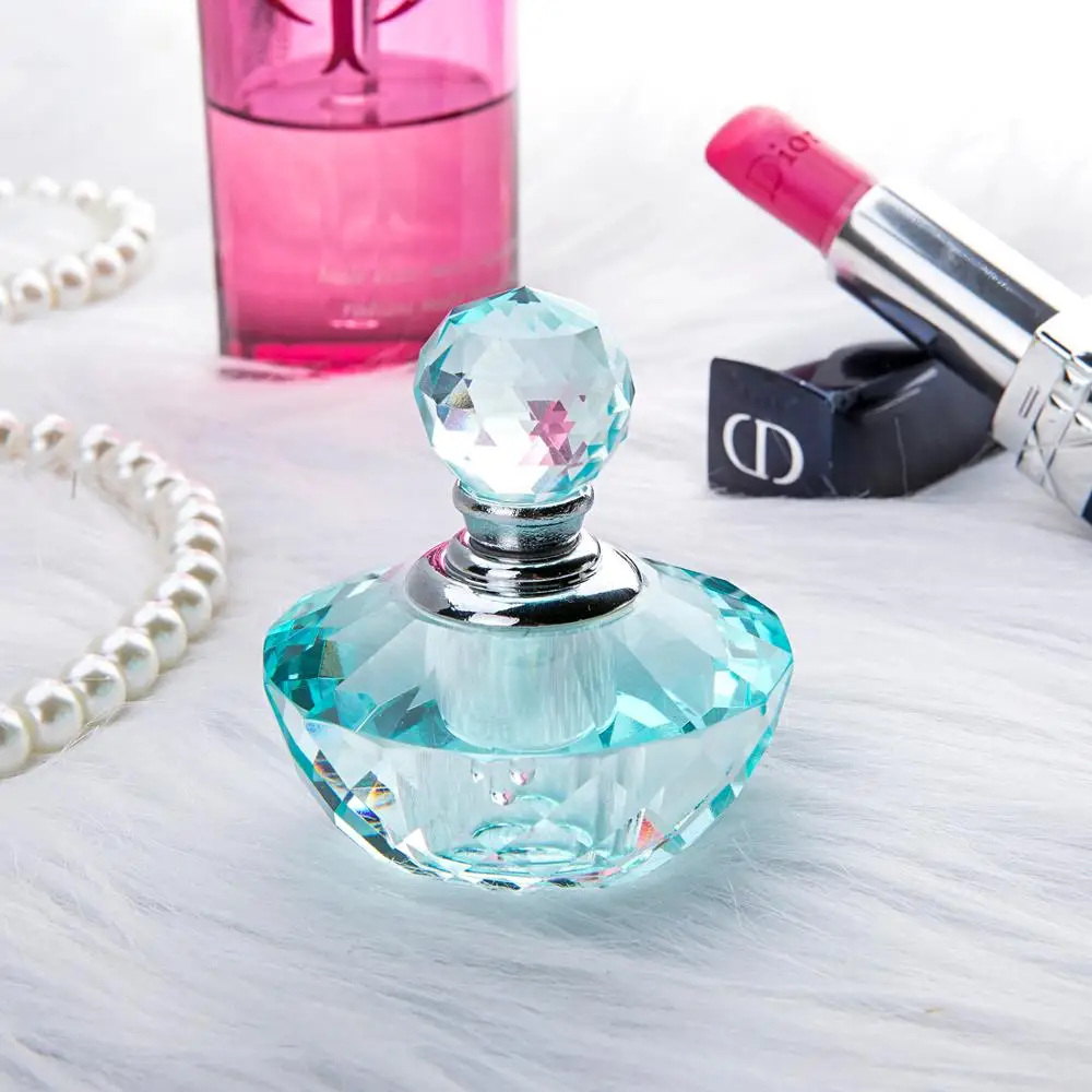 H&D 4ML Vintage Light Green Crystal Empty Refillable Mini Perfume ...