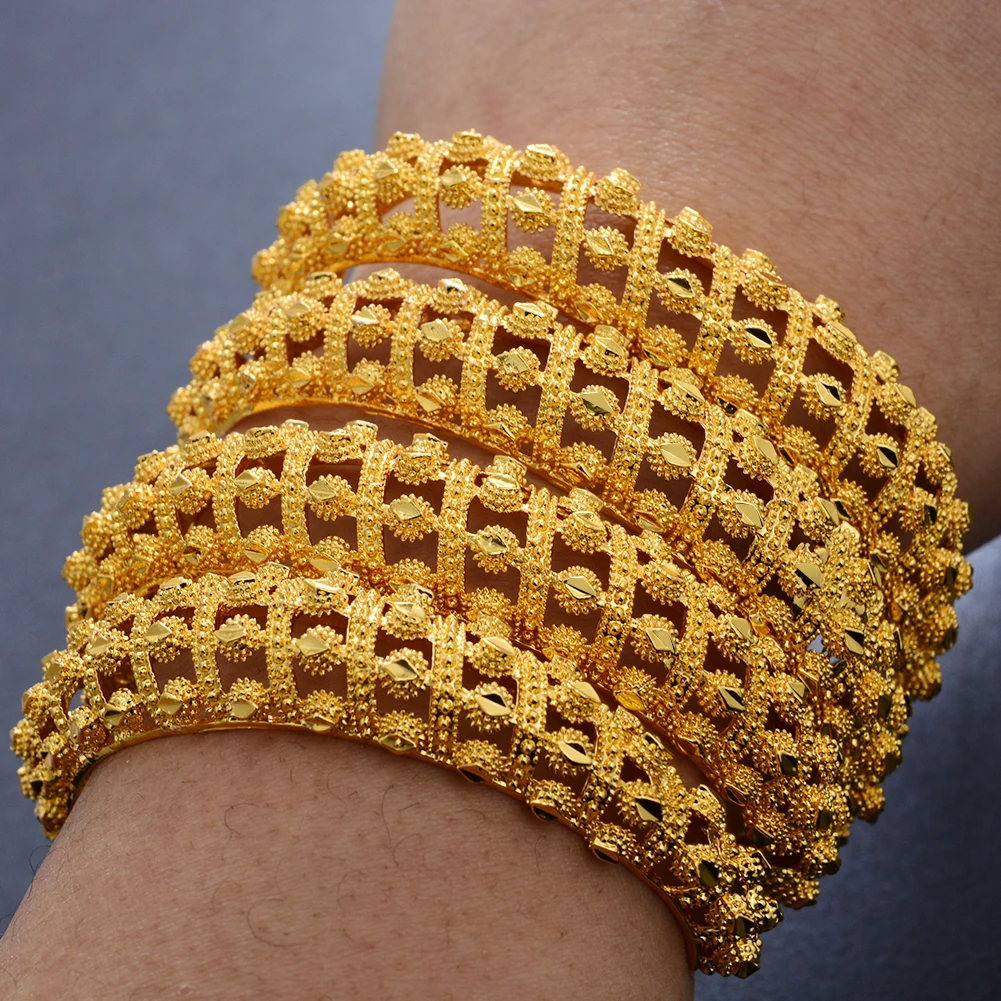 Gold-Color-Cuff-Bangles-African-Bangles-Ethiopian-Women-Bangles ...