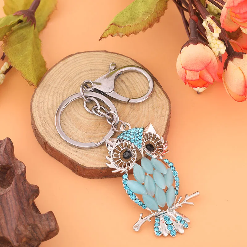 New Zircon Owl Style Keychain Fashion Versatile Jewelry Cute Shiny ...