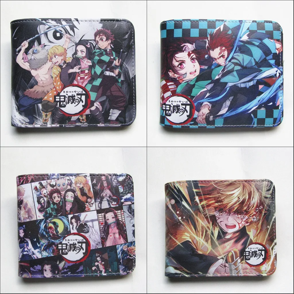 Anime Demon Slayer Kimetsu No Yaiba Tanjiro Kamado Cartoon Wallet Men ...