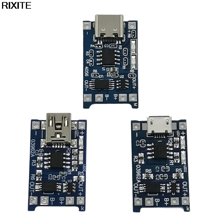 1PCS 5V 1A Type c/Micro/Mini USB 18650 Lithium Battery Charging Board ...