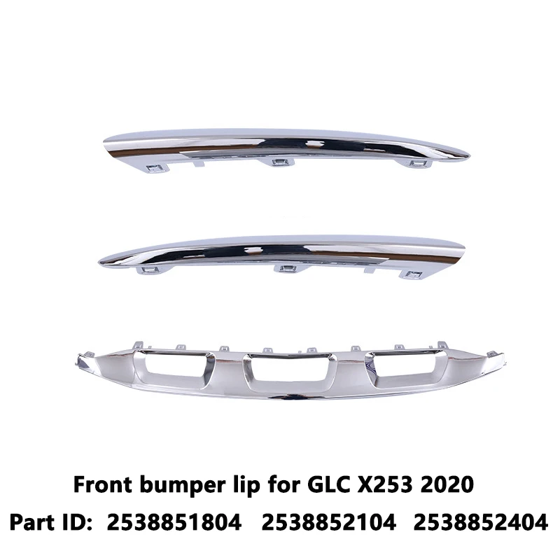 A2538851804 2538852104 2538852404 Front Chrome Trim Bumper Lip Spoiler ...