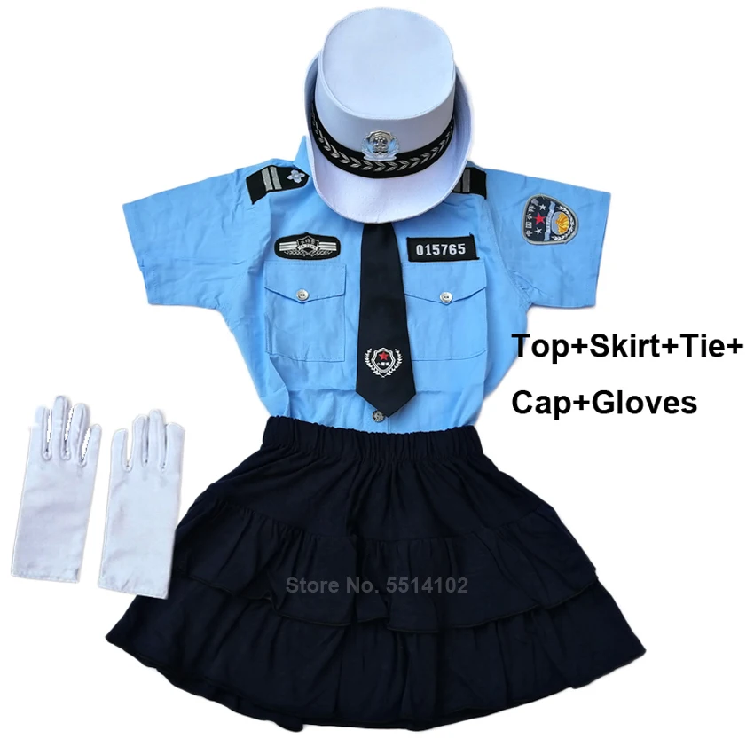 Halloween Traffic Police Officer Military Policeman Uniform Cosplay ...