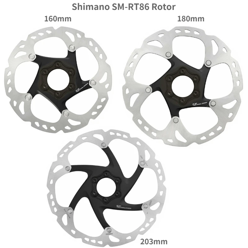 shimano XT Disc Rotor SM-RT86 6-hole Ice Technology rotor 160mm 180mm 203mm