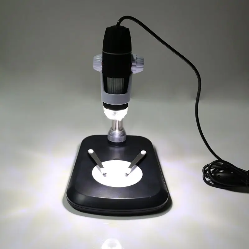 Microscope numérique 1600X avec support, grossissement USB 2.0 Portable ...