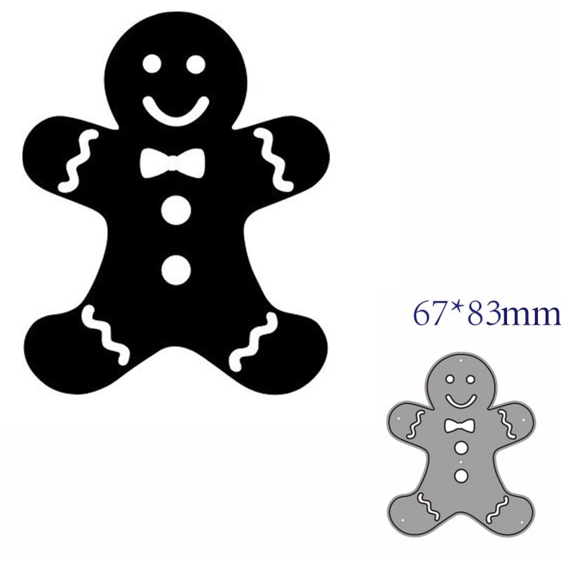Metal Cutting Dies Cut Die Mold Snowman Gingerbread Man Decoration ...