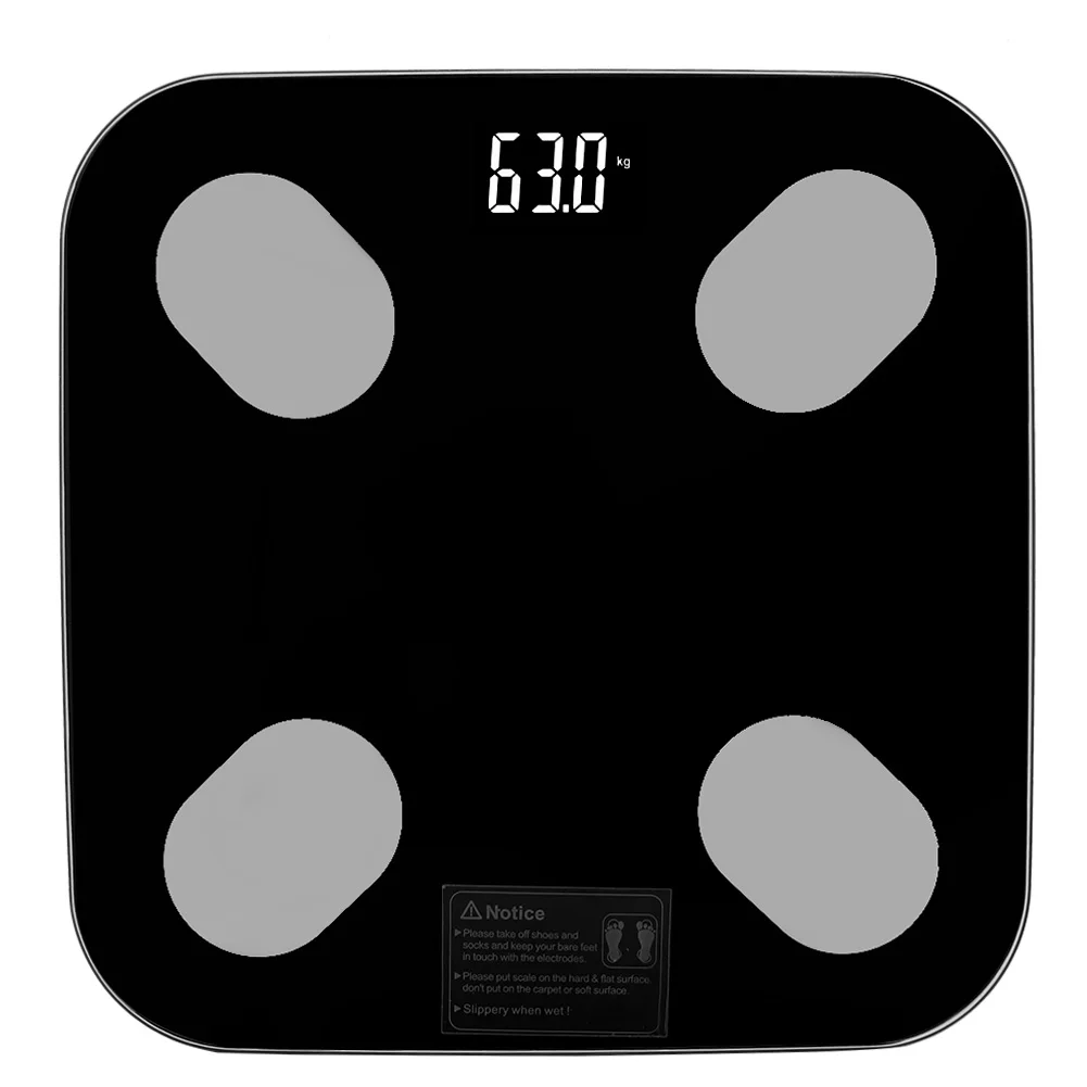 Báscula de grasa corporal inteligente, balanza de IMC LED Digital para baño, balanza de peso ...