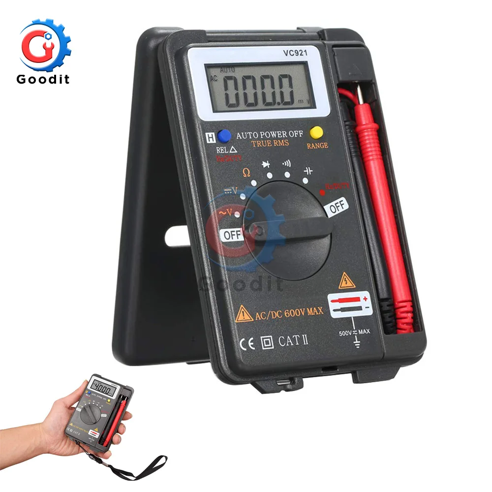 VC921-Mini-LCD-Digital-Multimeter-True-RMS-Auto-Range-Frequency-AC-DC ...