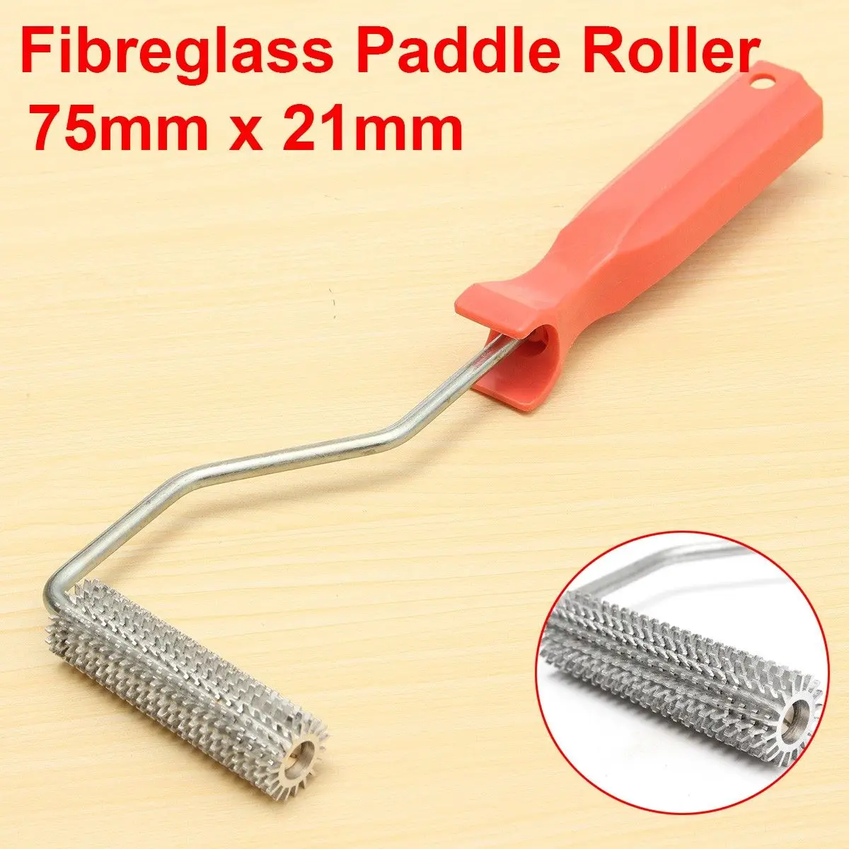 75x21mm Aluminum Alloy Fiberglass Paddle Roller Bubble Buster Roller ...