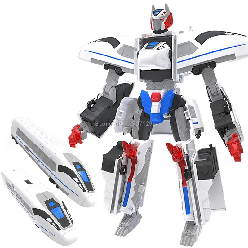Figura de acción de tren de alta velocidad chino 2 en 1, robot de ...