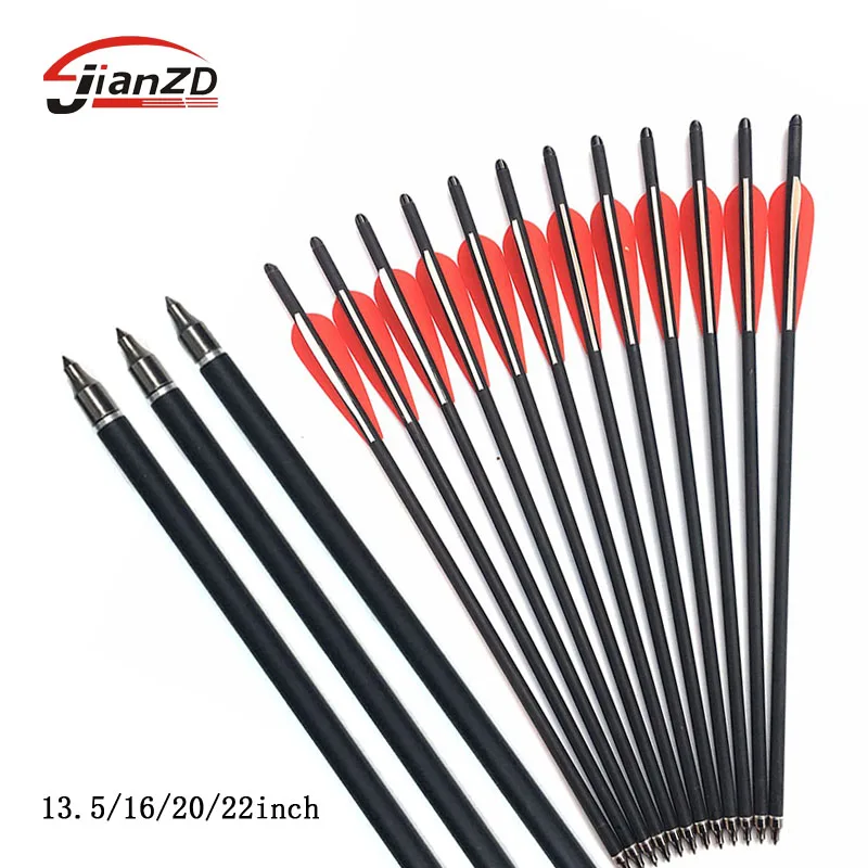 8.8mm carbono besta seta 13.5/16/20/22 polegadas 100 grão ponto de seta ...