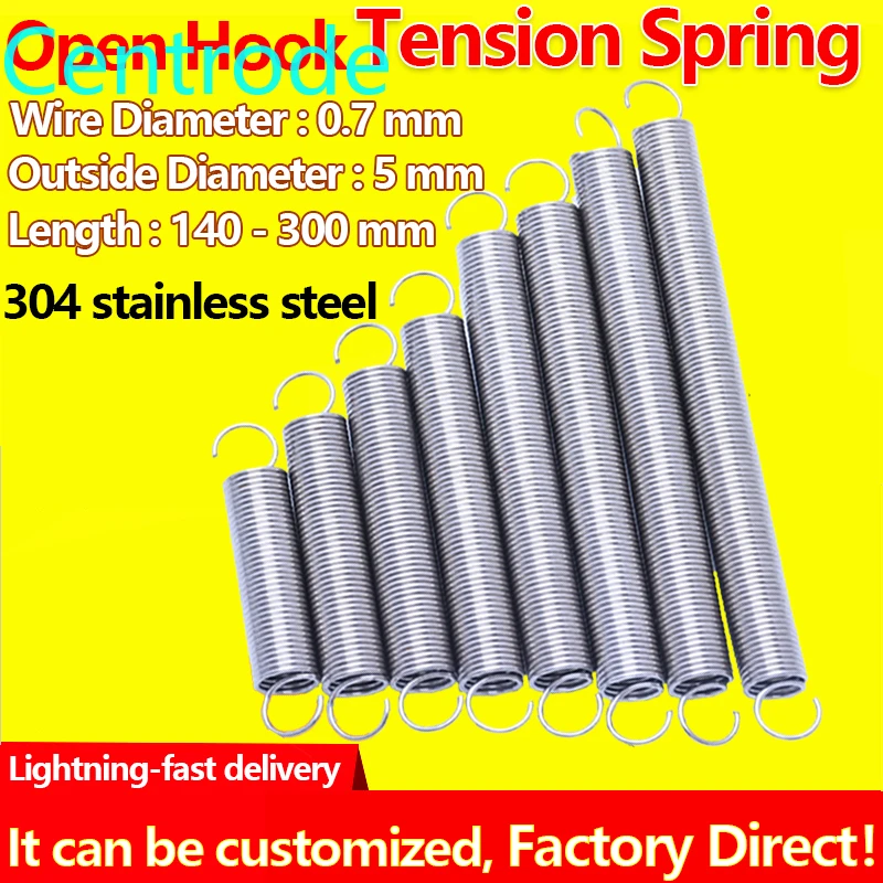 Tension Spring Pullback Spring 304 Stainless Steel Extension Spring ...