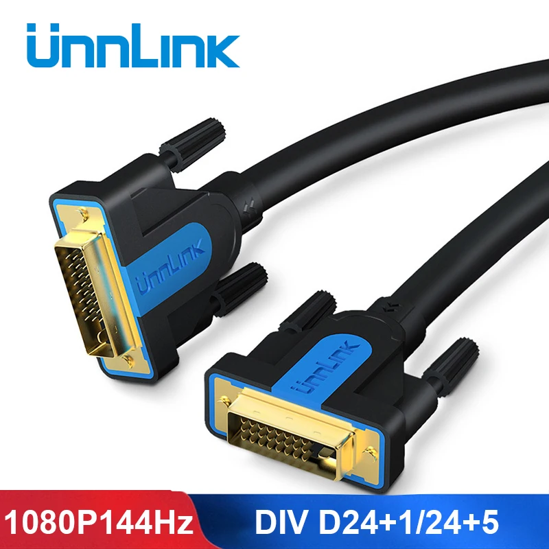 Cabo DVI DVI D 24 + 1 Unnlink 4K Dual Link Canal 1080P 144Hz 1.5M 3M 5M ...