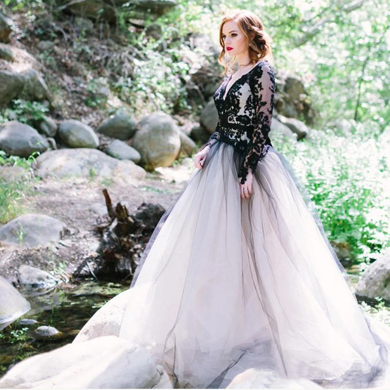 White Gothic Style Wedding Dresses