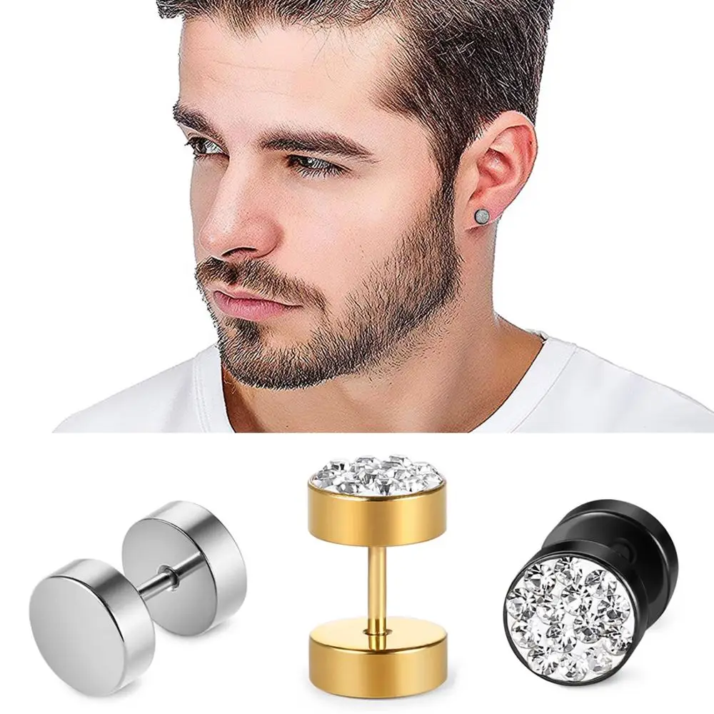 Black Diamond Earrings For Boys