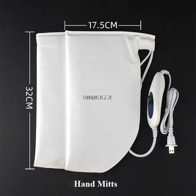 Electric Therapeutic Mitts Hands Feet Wax Therapy For Paraffin Manicure ...