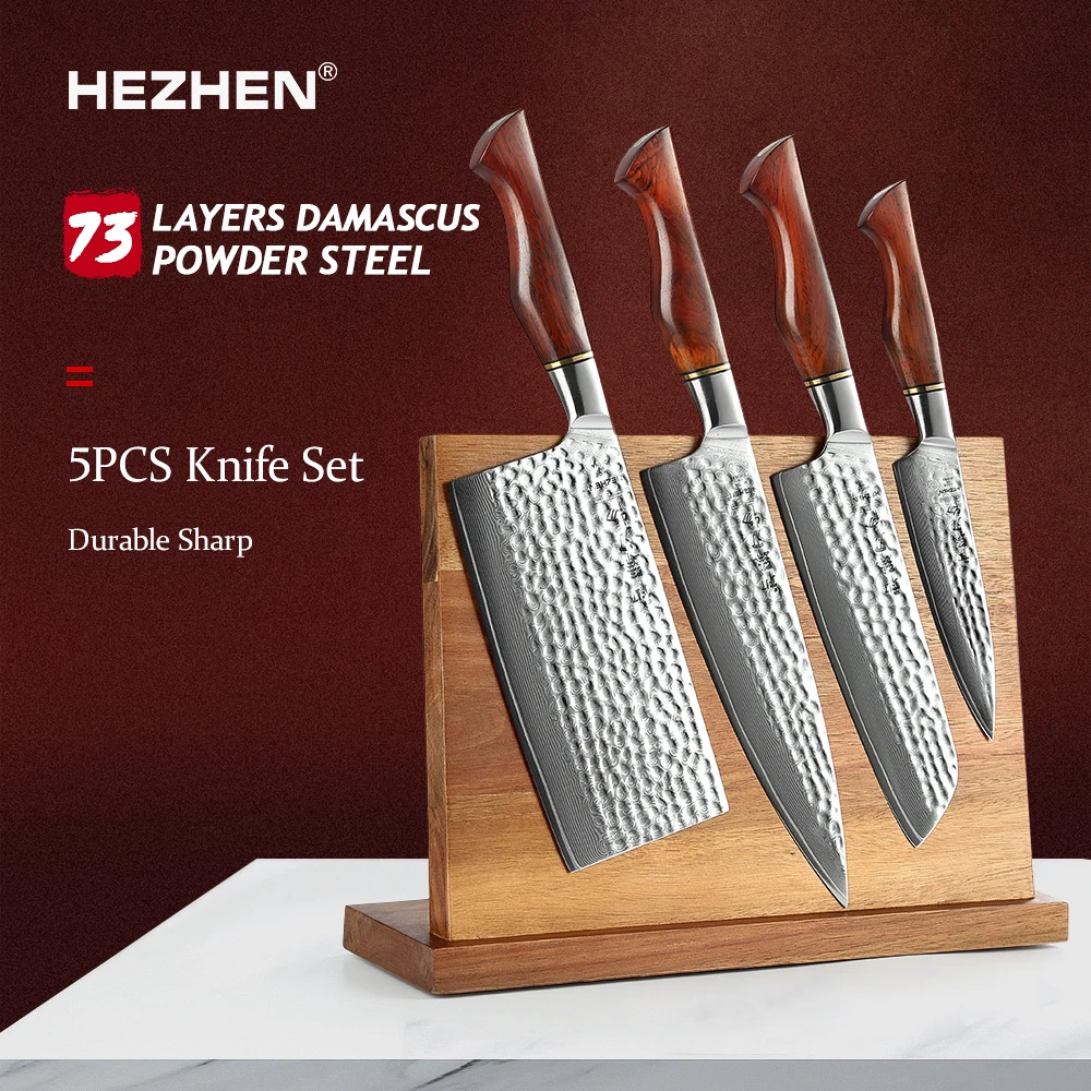 HEZHEN-1-5PC-Knife-Kitchen-Set-73-Layer-Damascus-Powder-Steel-Chef ...
