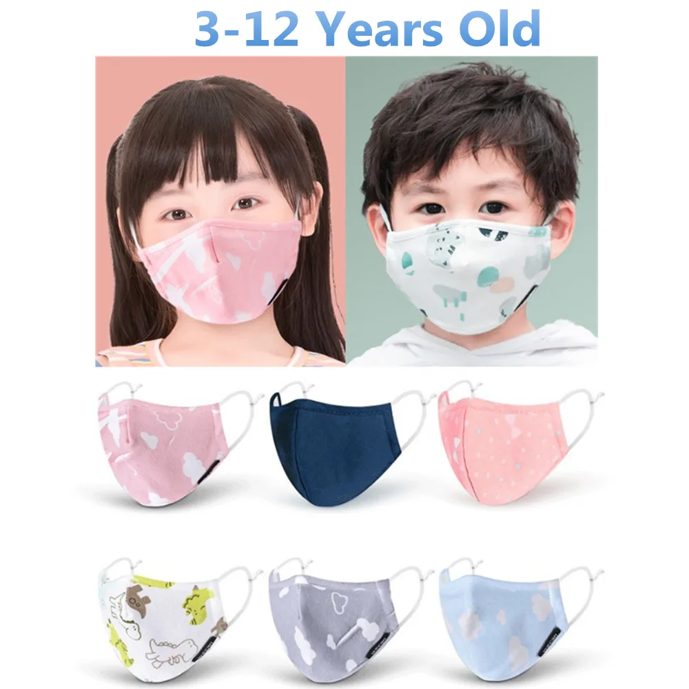 PM2-5-Boy-Girl-Cotton-Kid-Mask-Reusable-Children-s-Mouth-Mask-4-Layers ...