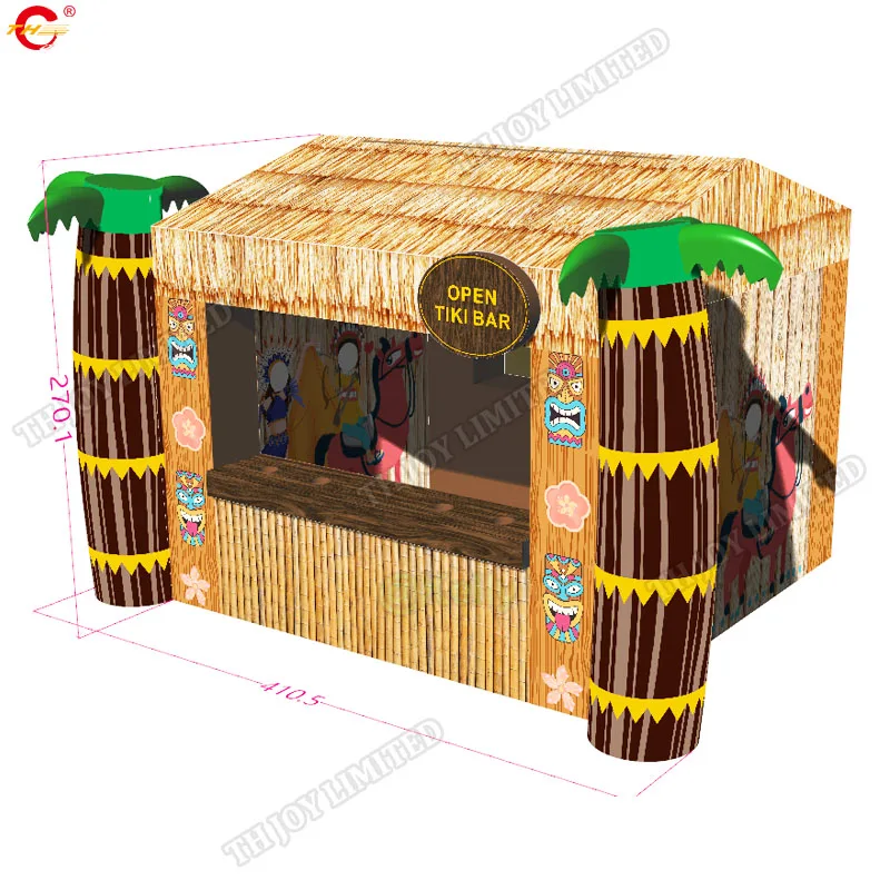 Free-Door-Shipping-3x3x3m-Inflatable-Tiki-Bar-Beach-Hut-Tent-Snack ...