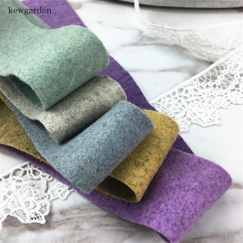 Kewgarden 40mm 1.5" Hairy Wool Ribbon DIY Hair Bowknot Accessories ...