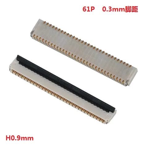 3PCS-FFC-FPC-socket-cable-slot-connector-61pin-h0-9mm-foot-distance-0 ...