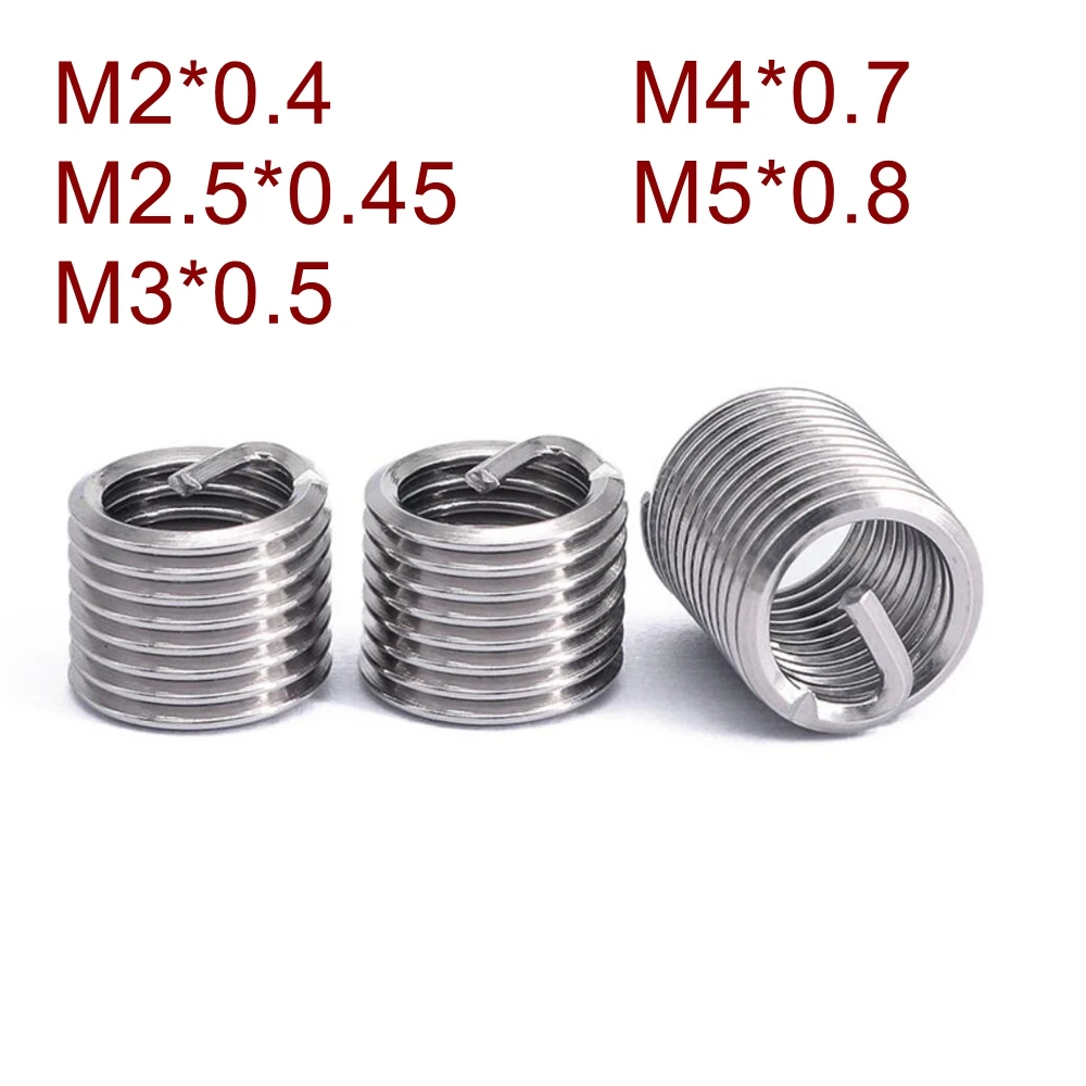 Stainless Steel Wire Thread Insert M2 M2.5 M3 M4 M5*1D/1.5D/2D/2.5D/3D ...