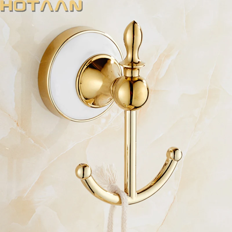 Free Shipping Robe Hooks Gold Stainless Steel Towel Hook Robe Hook Wall ...