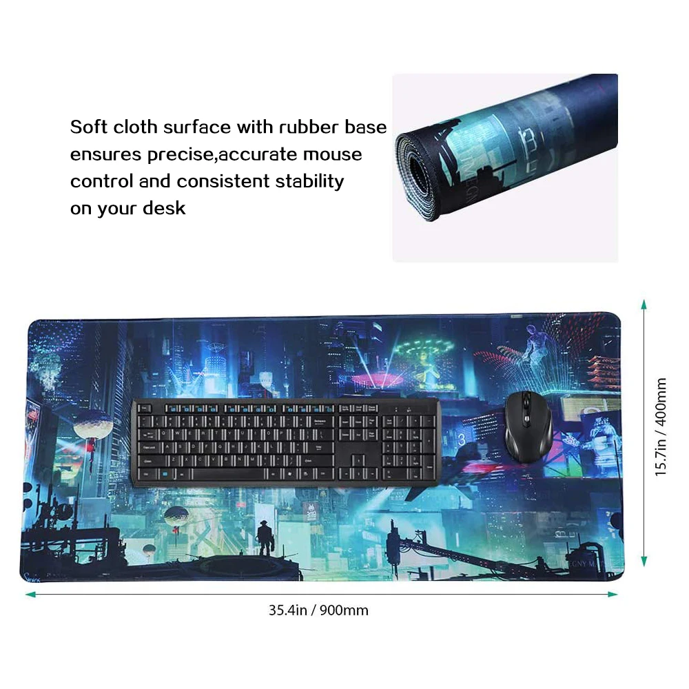 Computers & Peripherals XXL Mousepad Gaming 900x400mm Necromancer ...