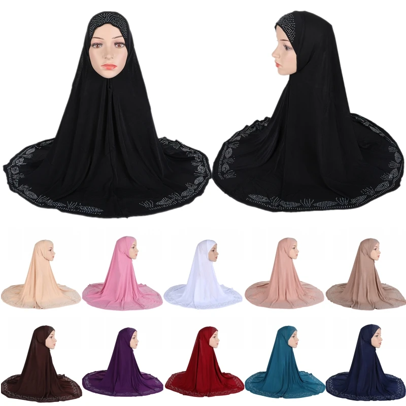 Amira-Headscarf-Muslim-Ramadan-One-Pieces-Rhinestones-Hijab-Wrap-Shawl ...