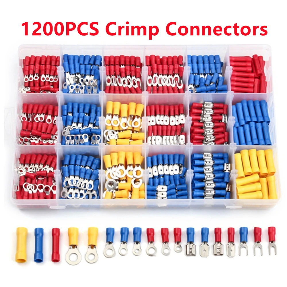 1200/720/480Pcs Crimp Spaten Terminal Elektrische Draht Kabel ...