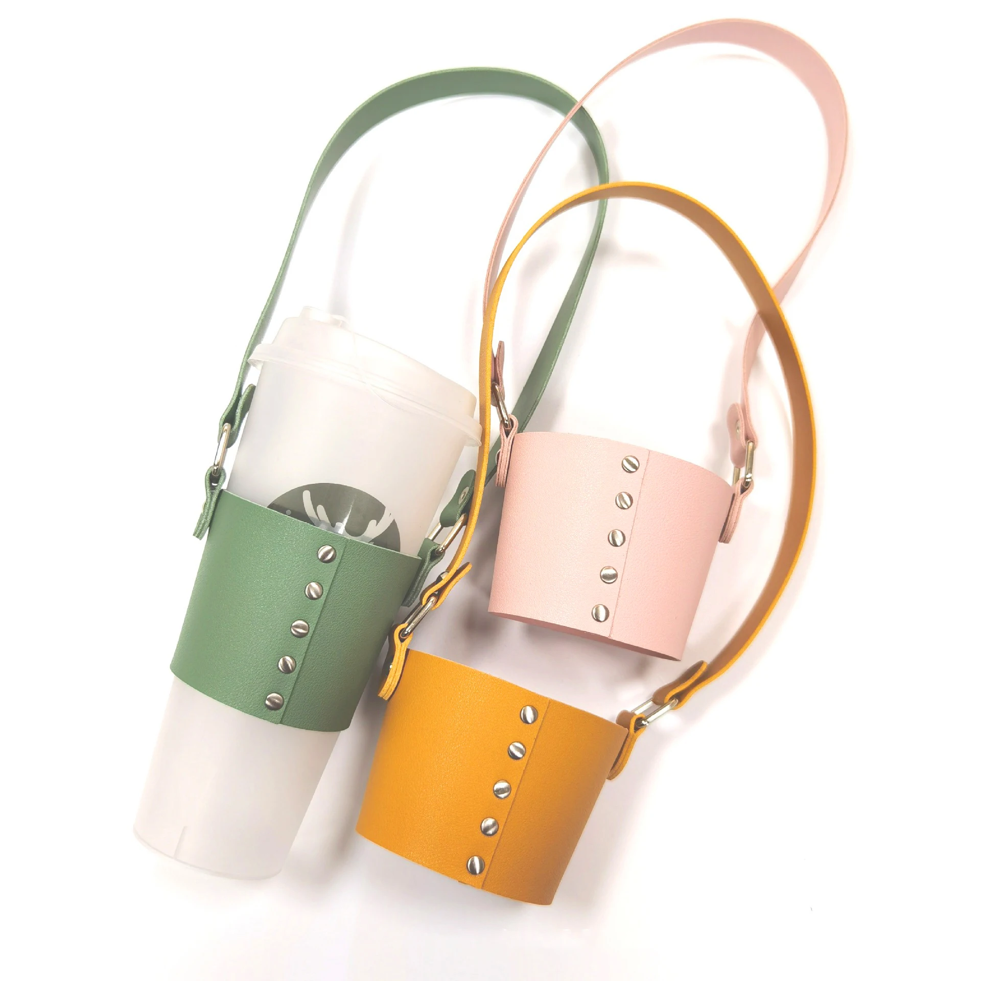 Coffee-Cup-Sleeves-Reusable-Leather-Coffee-Cup-Holder-With-Handle ...