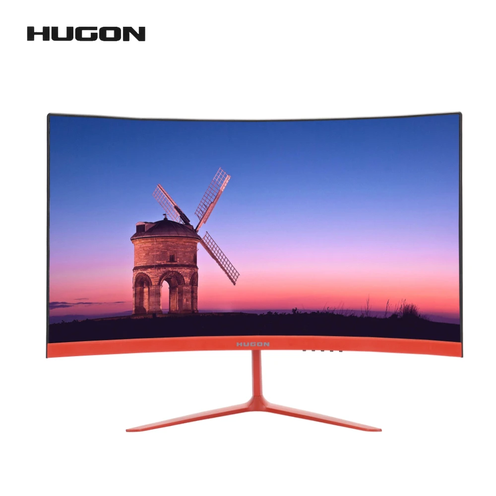 Hugon 24 Inch 1920×1080p Tft/lcd Pc 75hz Hd Curved Gaming Monitor ...