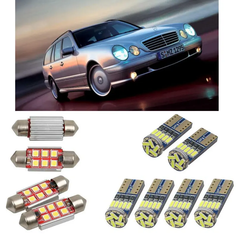 인테리어 led 자동차 조명 메르세데스 e 클래스 t 모델 s210 s211 부동산 전구 자동차 번호판 조명 6pc|시그널 램프 ...