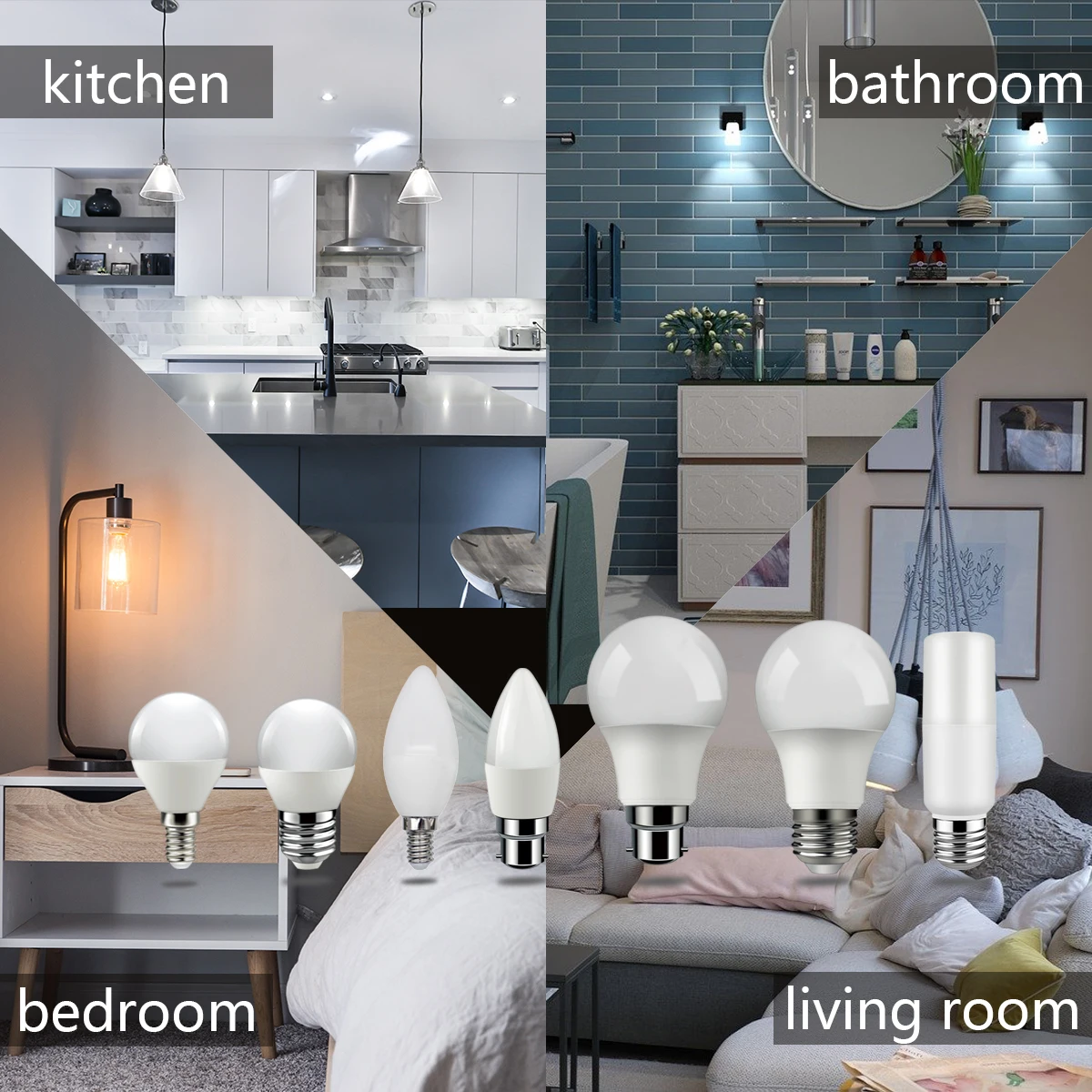 Ampoule,A60 9W E27-6000K-6PCS--Ampoule Led Haute Luminosité, Lampe 5w ...