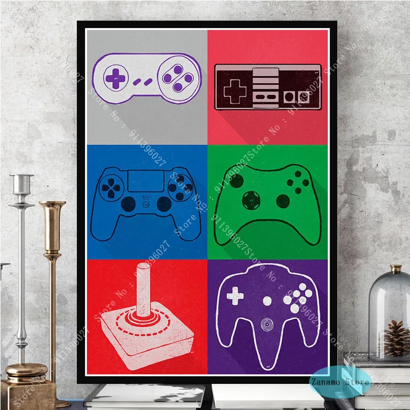 Video Game Controller Collage