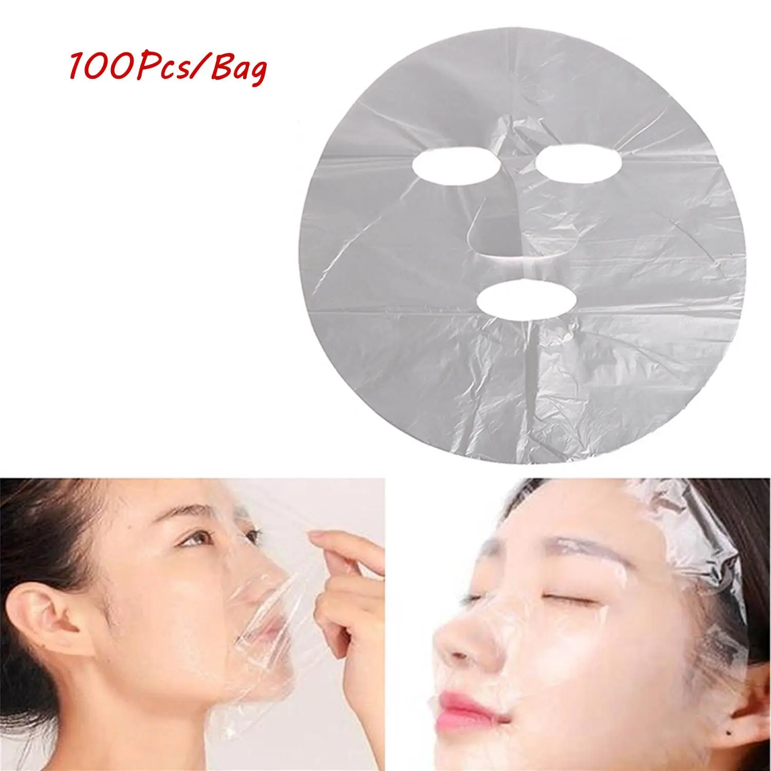 100Pcs-Bag-Transparent-Plastic-Mask-Film-Natural-Disposable-PE-Full ...