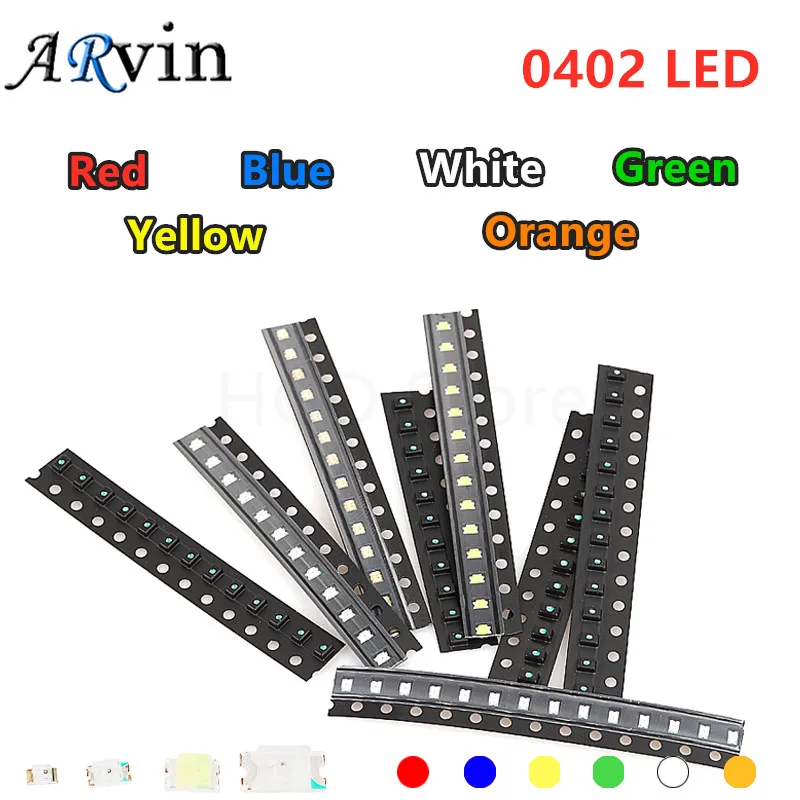 100pcs-lot-6-Colors-SMD-0402-Led-DIY-kit-Ultra-Bright-Red-Green-Blue ...
