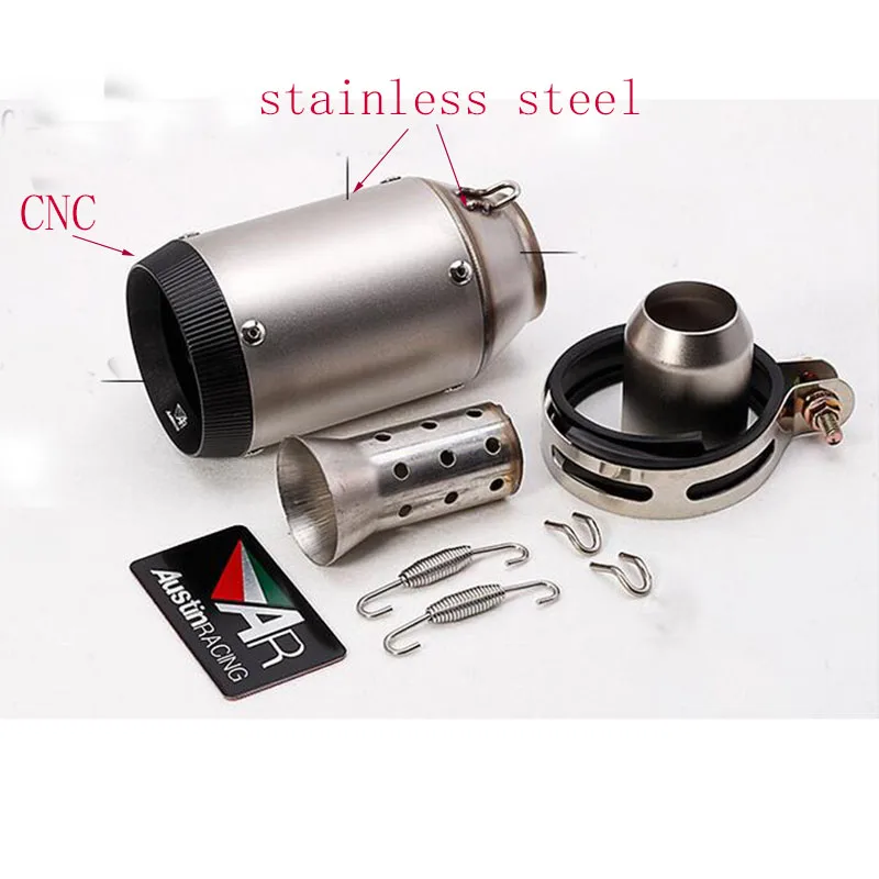 51mm motorcycle austin racing exhaust pipe muffler large displacement ...