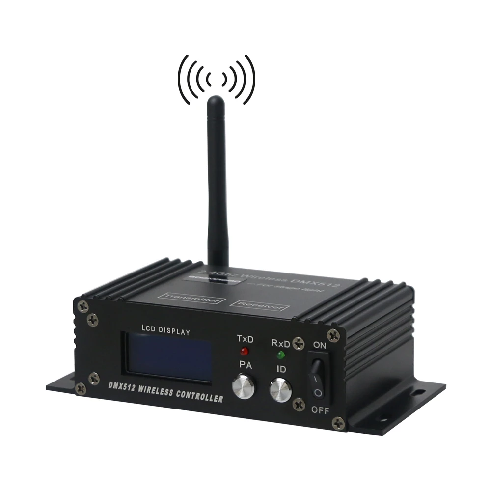 2.4g Lcd Display Wireless Dmx 512 Controller Receiver Transmitter 2 In 1 Dmx Console For Disco ...