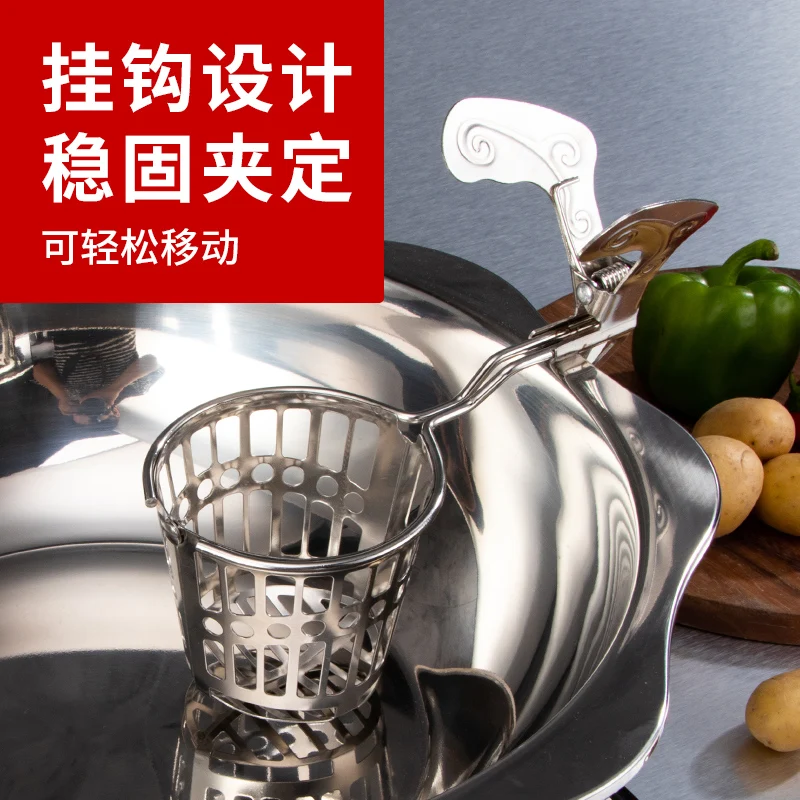 Stainless steel open and close type hot pot leaky spoon commercial ...