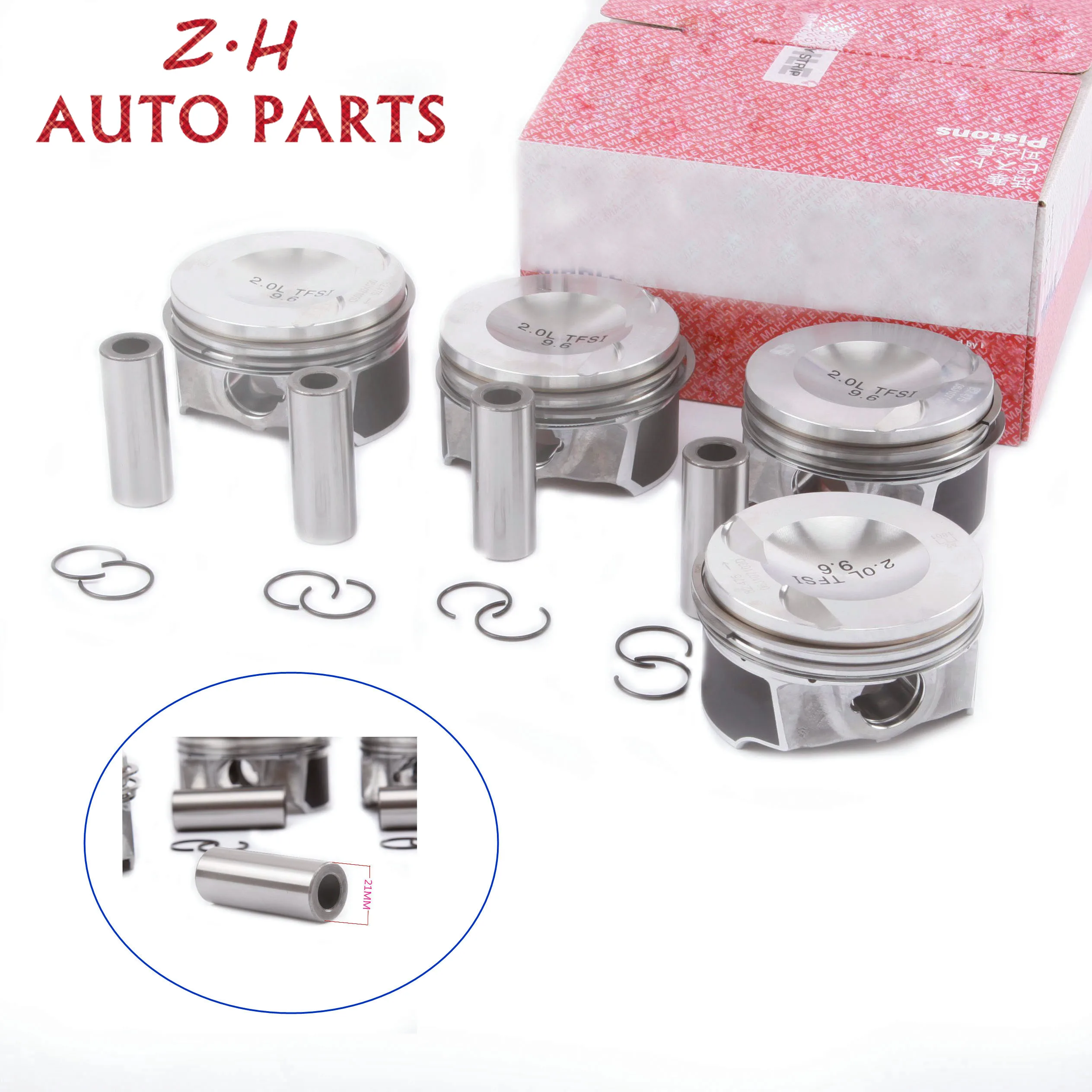 NEW 4Pcs STD 82.5mm Piston Set Pin 21mm 06H 107 065 AM For AUDI TT A3 VW Passat Tiguan Jetta ...