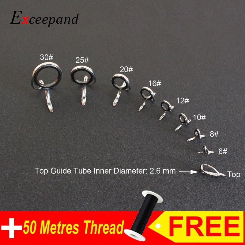Exceepand-9-pcs-Set-Stainless-Steel-Frame-Fishing-Rod-Guide-Boat-Rod ...